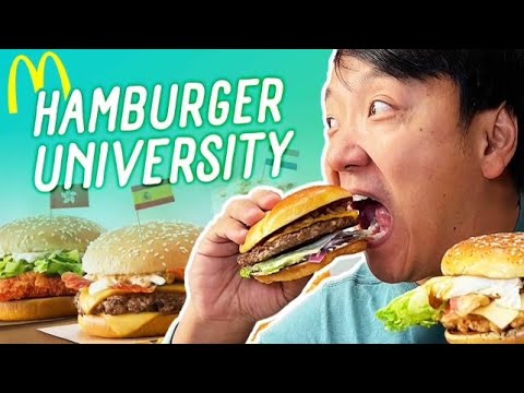 McDonald’s HAMBURGER UNIVERSITY Food Review! Trying GLOBAL MENU