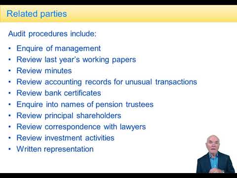 ACCA Advanced Audit and Assurance (AAA) Related Parties