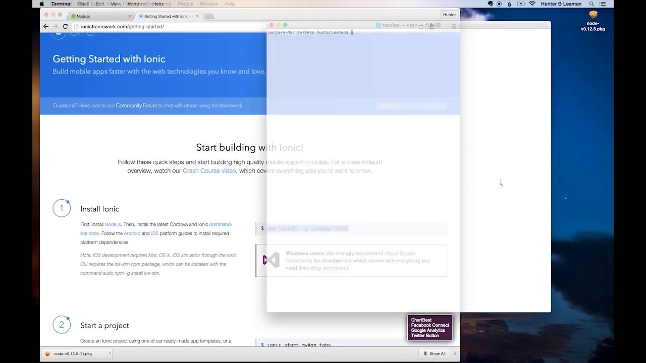009 Install Node js, Ionic CLI, and Cordova