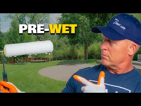 Pre-wetting Paint Rollers. Painting Tips Rolling Walls.