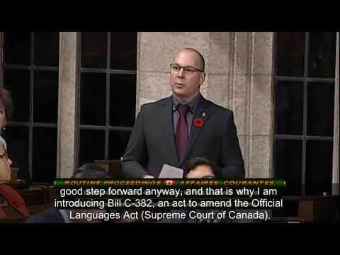 Bill C-382, An Act to amend the Official Languages Act (Supreme Court of Canada)