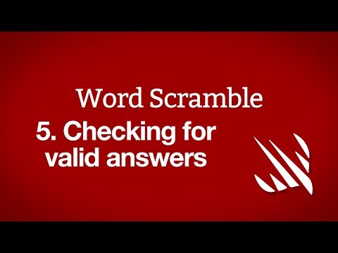 Checking for valid answers – Word Scramble, part 5