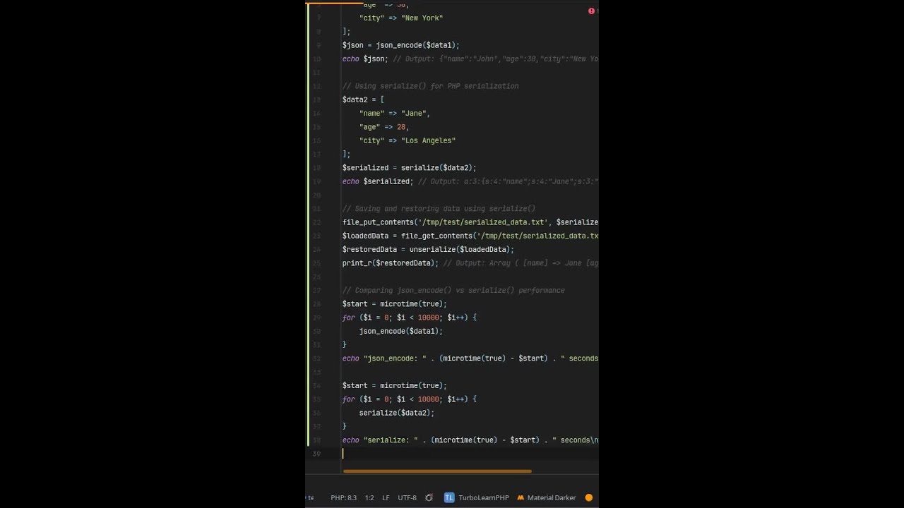 When to use json_encode() vs serialize() in PHP? json_encode() vs serialize() – Which Is Better for