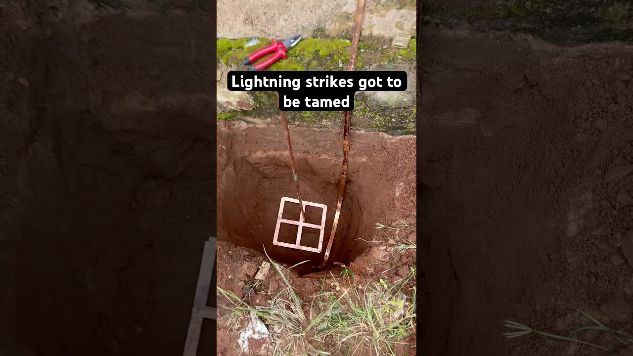Thunder/Lightning Arrestor installation. #thunder #lightning #earthing