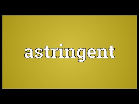 Astringent Meaning
