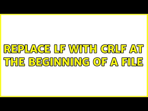 Replace LF with CRLF at the beginning of a file