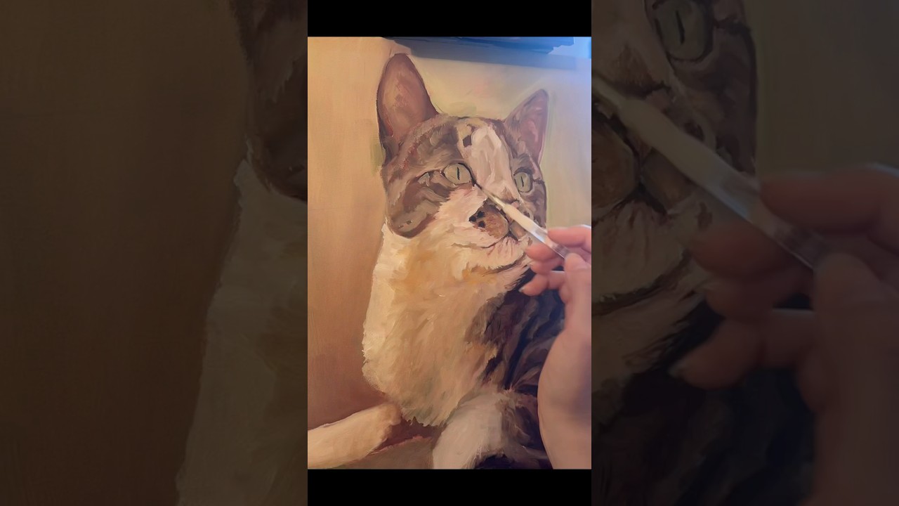 Beginning Half of “Willow” a Pet Portrait