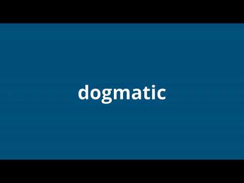 what is the meaning of dogmatic