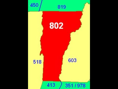 802 State of Vermont Area Code 802 (Oct 2nd)