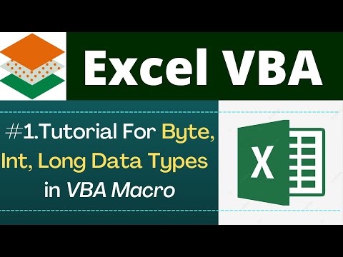 Use of Byte, Integer, Long Data Types in Excel VBA Macro