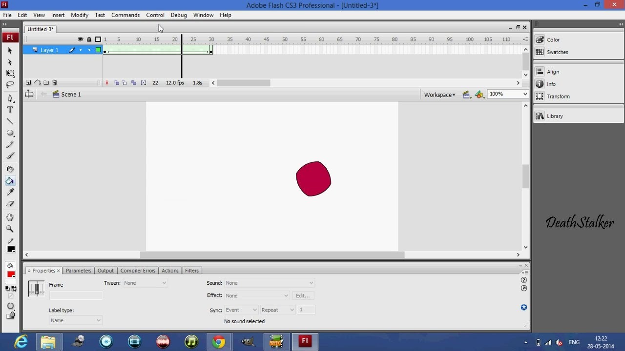 Flash Tutorial: Shape Tween (2D Animation)