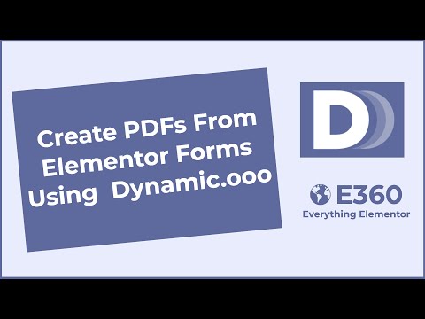 Create PDFs From Elementor Forms Using Dynamic.ooo