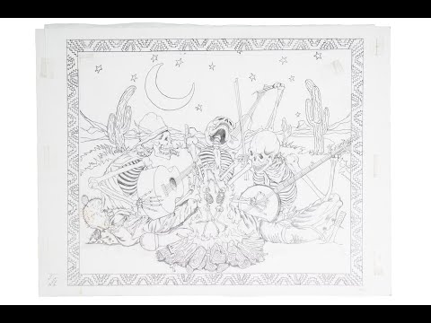 Grateful Dead Dead On the Range Original Artwork by Randall Chavez
