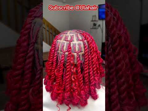Invisible Butterfly Locs Bob Tutorial 💋 2 Strand Twist Locs With Knots | Red Hair Ft.#ulahair