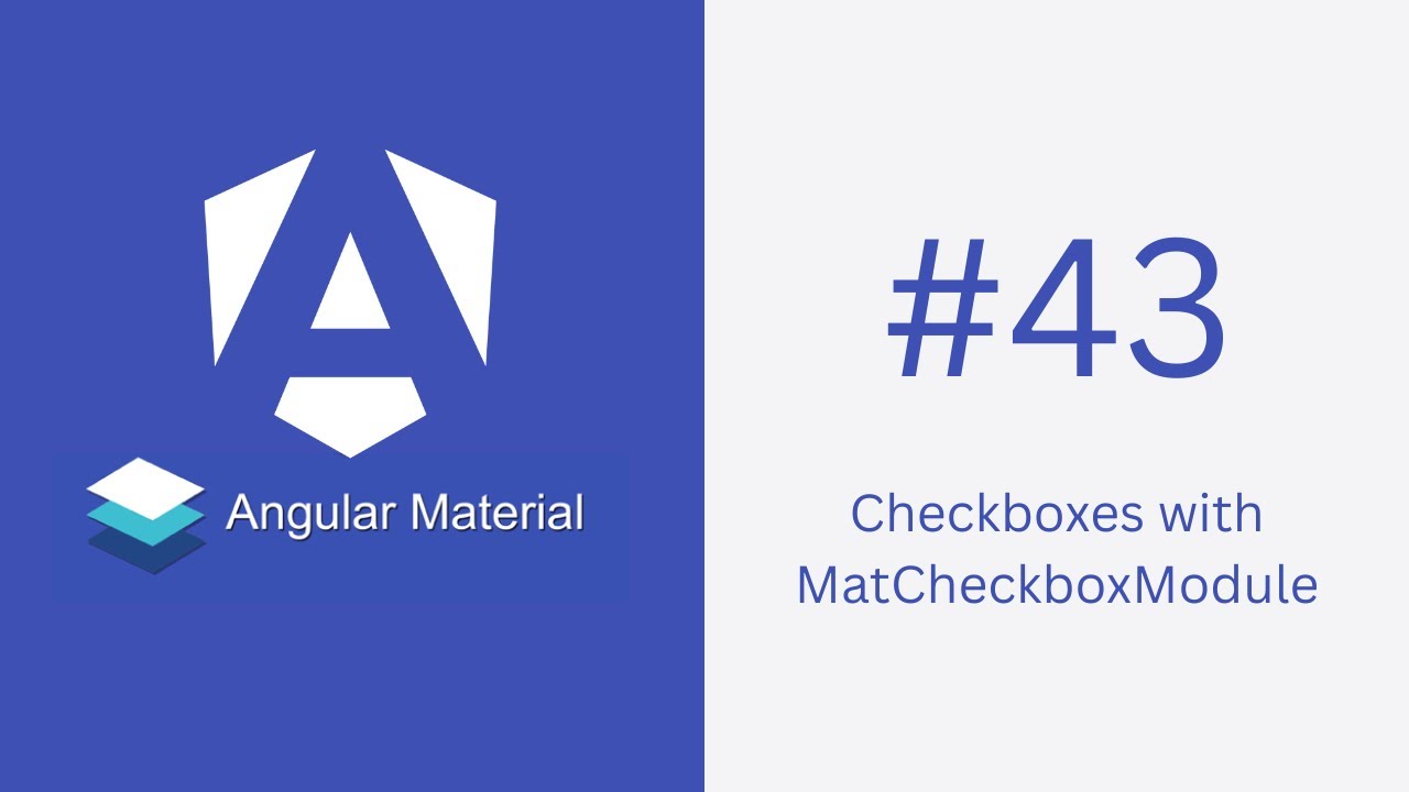 Checkboxes with MatCheckboxModule