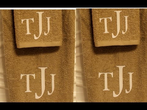 --Bathroom series --2--  DIY -- FAUX MONOGRAM BATH TOWEL
