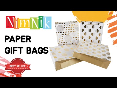 NIMNIK LARGE GIFT BAGS - PERFECT FOR CHRISTMAS & BIRTHDAYS