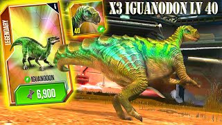 NEW IGUANODON MAX X3 LV 40 | JURASSIC WORLD THE GAME