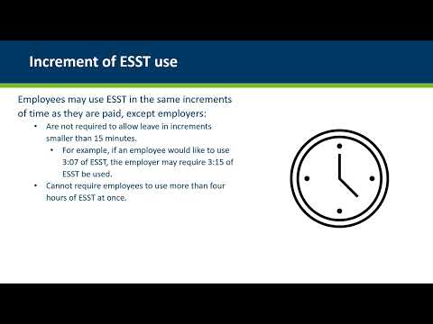 Earned sick and safe time (ESST) presentation