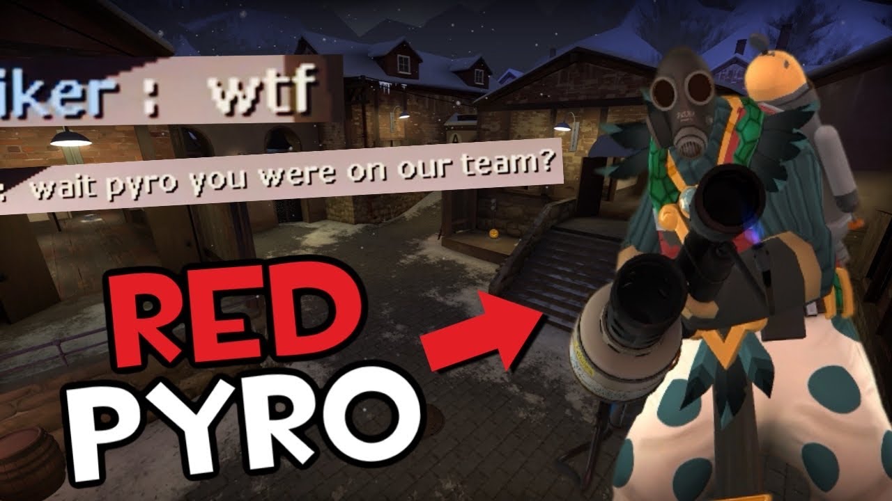 trolling tf2 players with fake blu pyro loadout