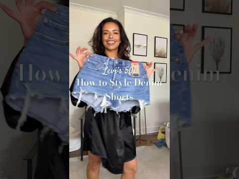 How to Style Denim Shorts: Levi’s 501 #howtowear #fashion #ootd #petite