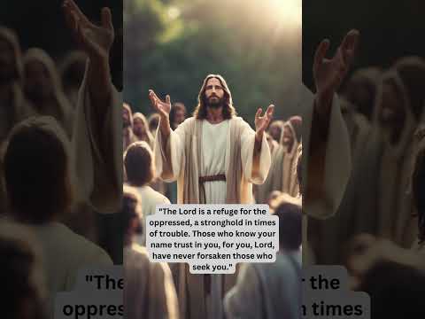 Bible Verse "The Lord is a refuge for the oppressed, a stronghold in times of trouble Those who