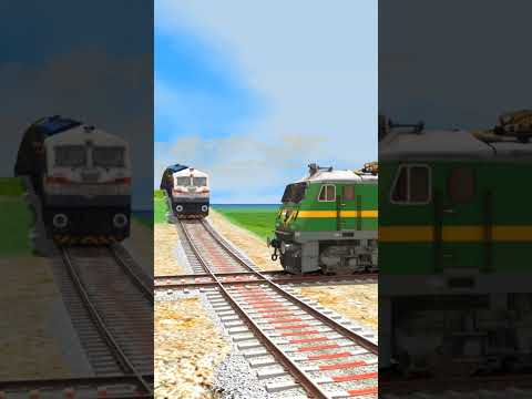 TRAINS CROSSING BUMPY BRANCHED TRACKS 😱 #train