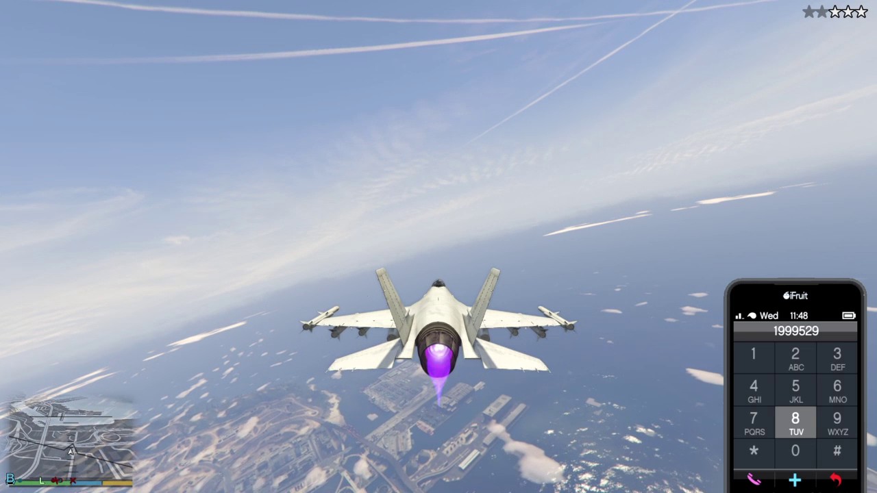Grand Theft Auto V: Easiest way to get the P-996 Lazer (cheats required)