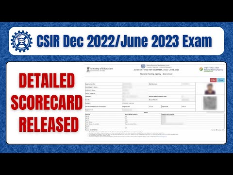 CSIR NET: Scorecard Released | CSIR Dec 2022 June 2023 Exam | All 'Bout Chemistry