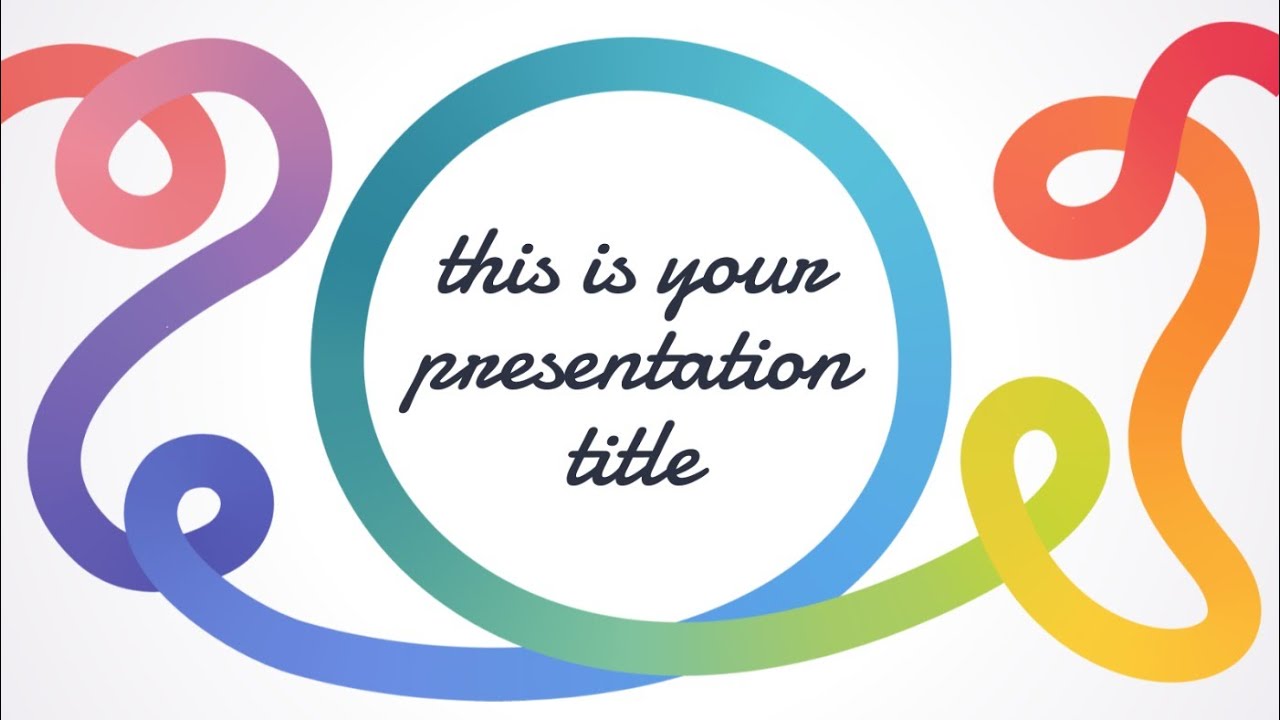 Rainbow Line Presentation Template (Education)