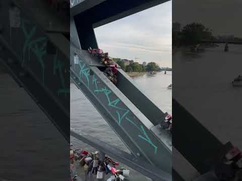 Meaning of locks in bridge in Frankfurt Germany? #frankfurt #germany