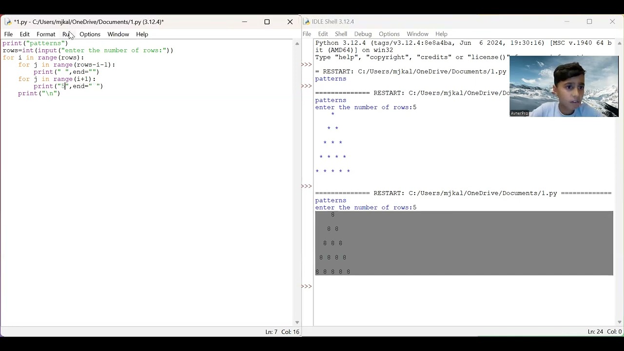 Pyramid in python | How to draw pyramid in python #pyramid #python #pythontricks #pythontutorial