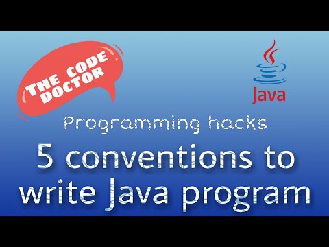 5 Conventions to write Java Program