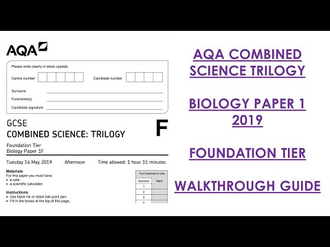 AQA Combined Science Trilogy: 2019 Biology Paper 1F Walkthrough
