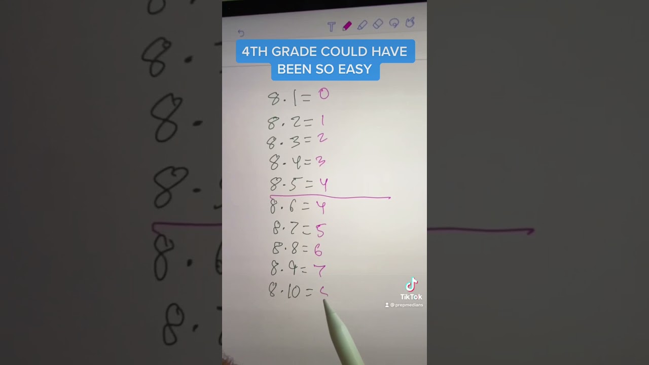 Perfect way to remember your 8s times tables!