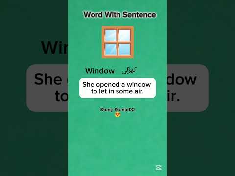 Window word Urdu meaning with sentence ๐ช #window #sentence #daily #english #studystudio92 ๐