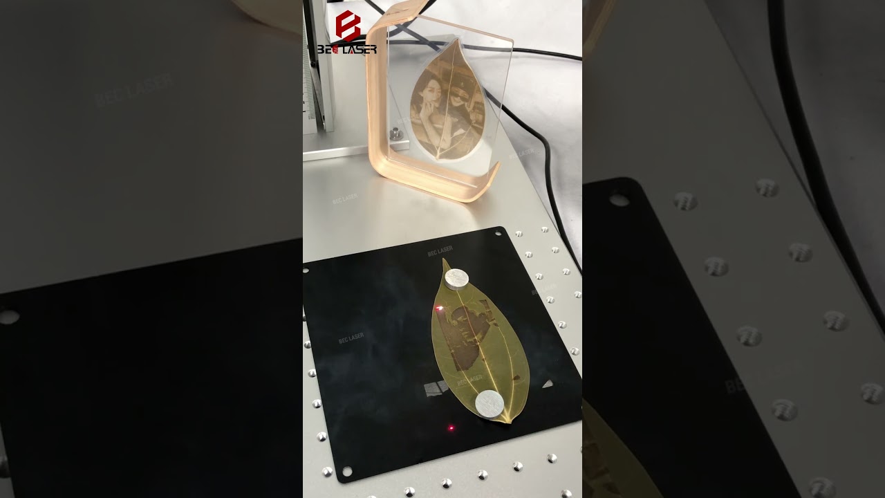 5W JPT mopa portable UV laser marking machine Leaf pattern marking