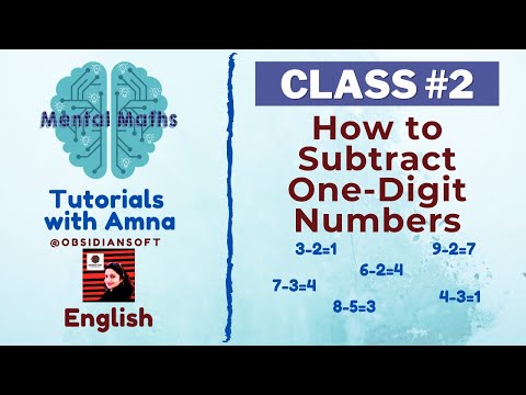 How to Subtract One-Digit Numbers Video Lecture - Primary 2
