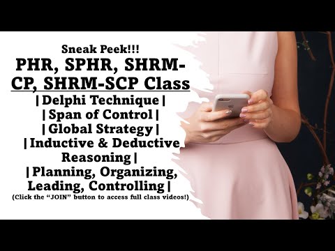 PHR, SPHR, SHRM-CP, SHRM-SCP Class: Global Strategy||Inductive & Deductive Reasoning||POLC Model
