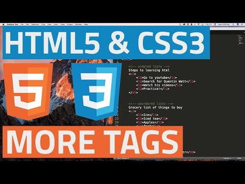 HTML5 and CSS3 beginner tutorial 29 - Semantic tags for the layout