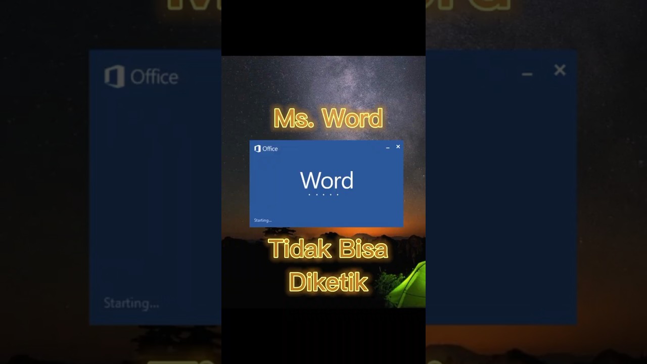 FILE MS. WORD TIDAK BISA DI KETIK
