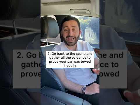 What can you do if thwy illegally Tow your car? #shorts #law #lawyer #tips #facts #learn #lawlife