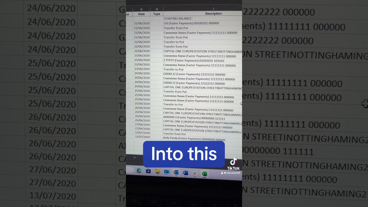Convert bank statements from PDF to Excel with Oscar!