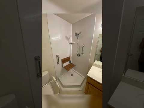 Custom Corner Shower!🚿 #remodel #remodeling #renovation #construction #bath #shower