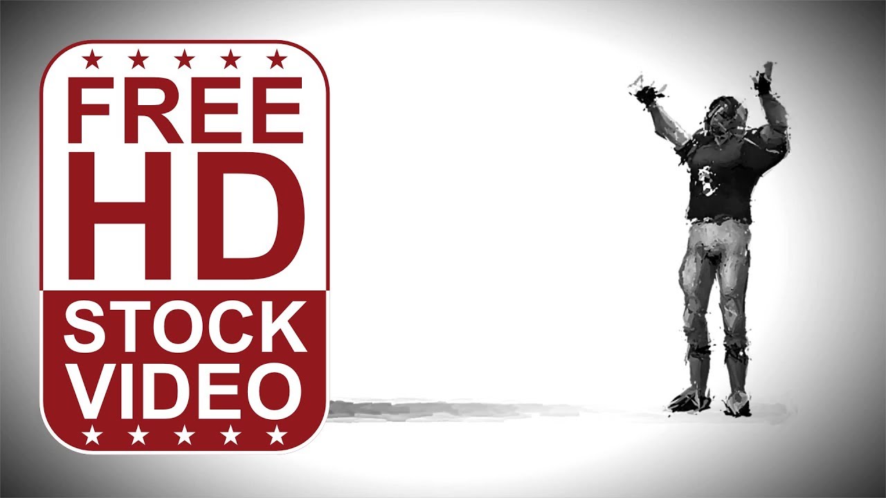 Free Stock Videos – American Football Player Cheering 3D animation