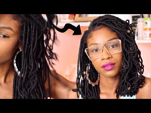 How to Cut Crochet Faux Locs into a BobβΊ Natural Hair Protective Styles