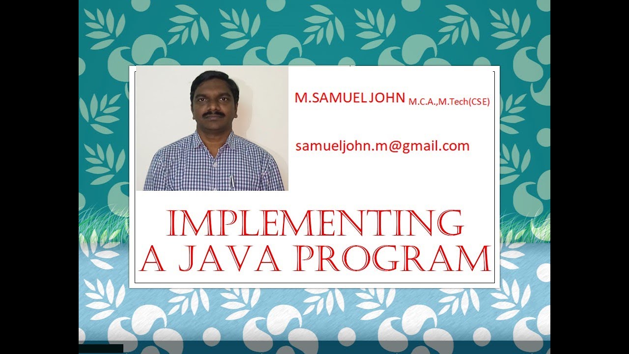 Writing First Program in Java