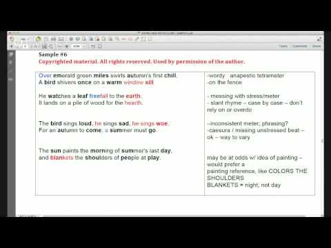 Rhyme & Meter Clinic with Renée LaTulippe