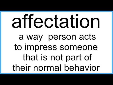 affectation The New English Dictionary meaning | Vocabulary for Kids | Children's Dictionary