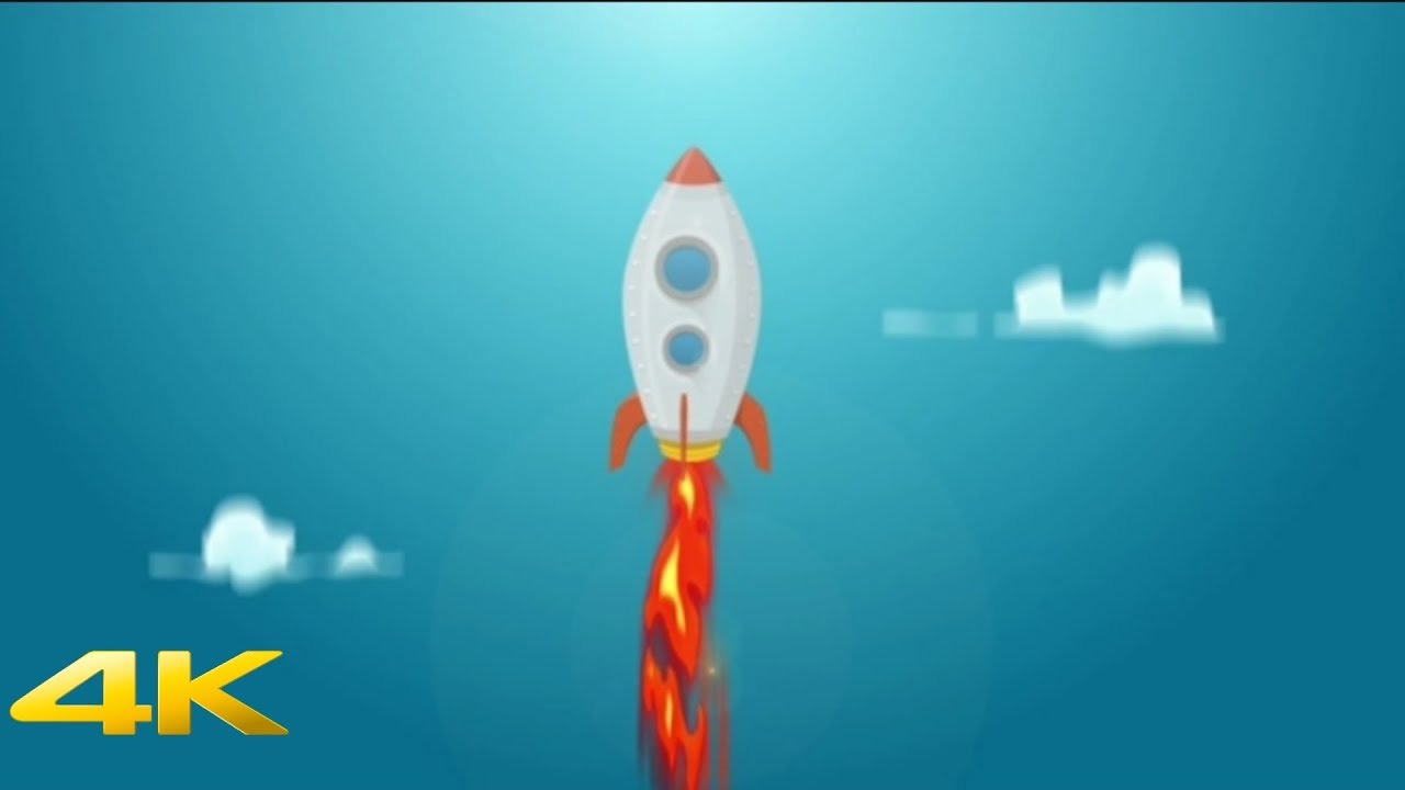 Rocket Ship Flying Through Space Animation Loop/Rocket launching animation/Like ISRO and NASA